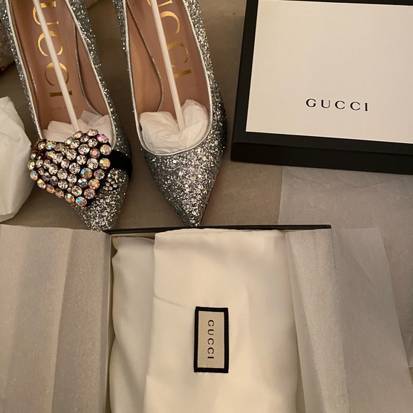 Gucci | Shoes | New In Box Authentic Gucci Glitter Heels 65 | Poshmark